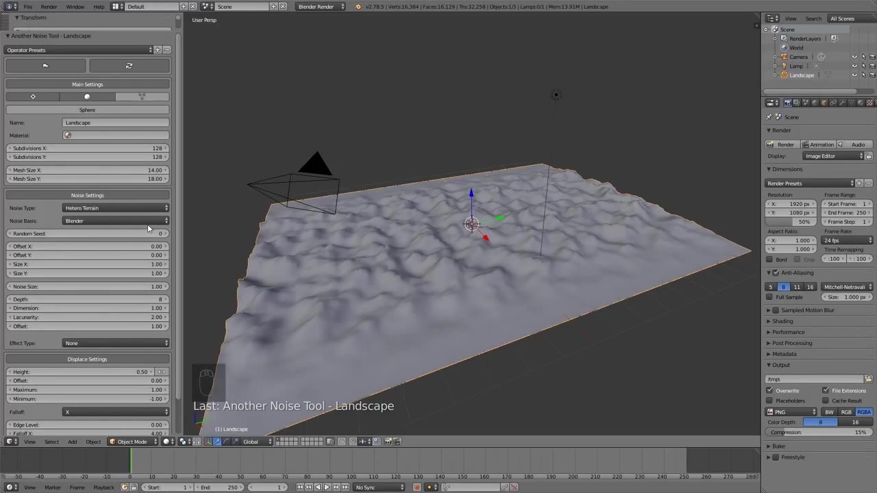 Blender 渲染器EEVEE:制作和渲染山脉教程