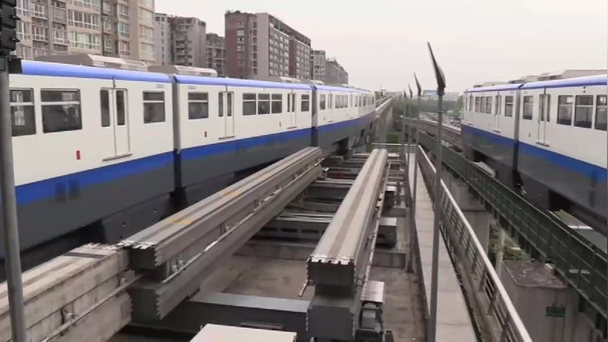 世界最长的单轨列车线路,每天运送100万人次,换轨方式确实个性