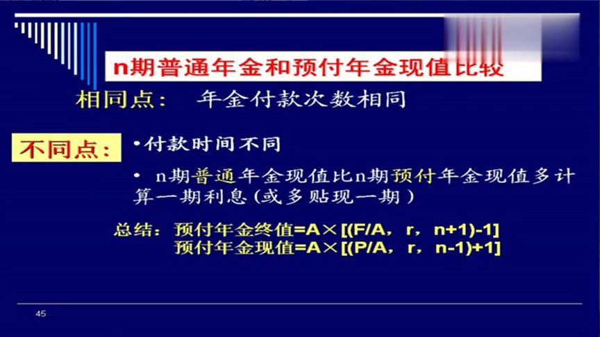 财务管理国家级精品课:第18讲,预付年金的计算