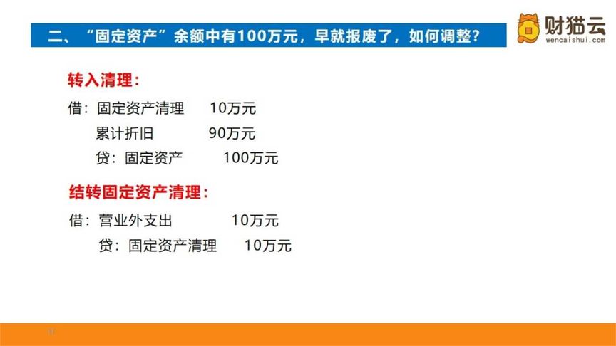 “固定资产”有余额,早就报废了,如何调整?