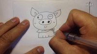 儿童简笔画.小猪的画法