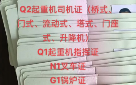 重庆Q2起重机司机证(桥式、门式、流动式、塔式、门座式、升降机)