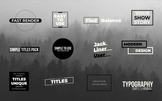 AE模板-几何图案文字标题模板