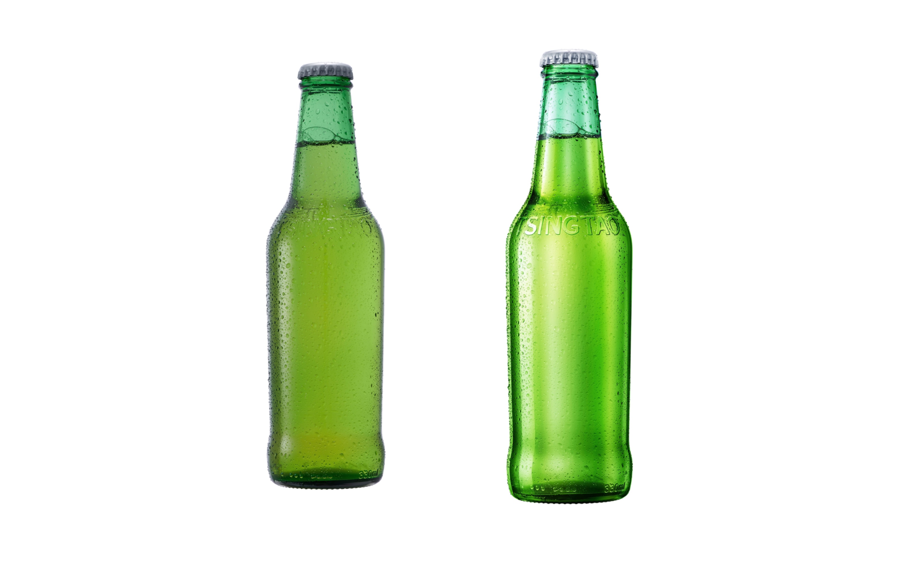 ps产品精修 啤酒瓶玻璃通透感 案例分享