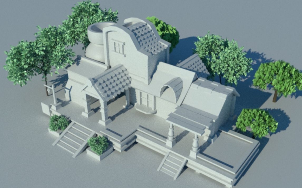 【Maya场景建模】卡通动画风格场景模型基础讲解,场景模型建模思路