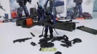 背着火箭筒的特警,模型更逼真更灵活的战士积木,仿真设计风格