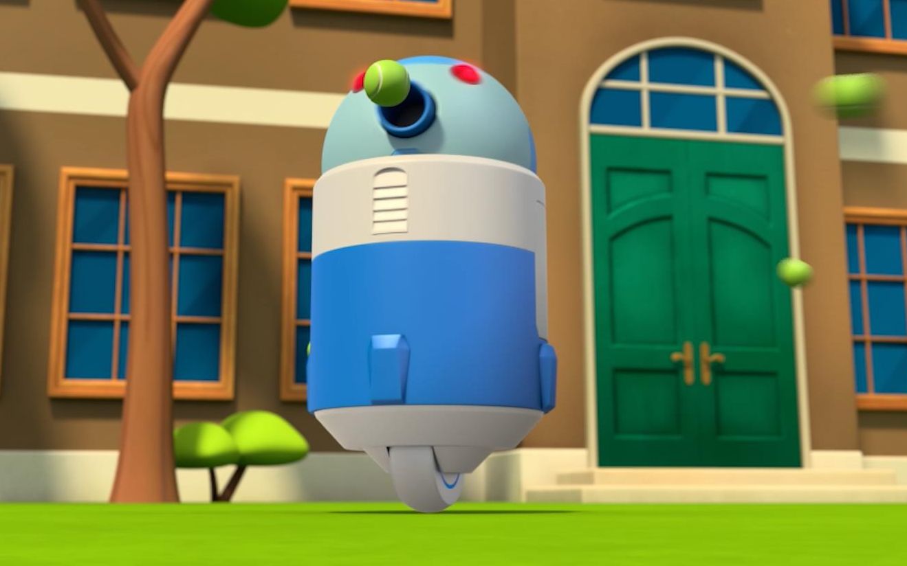 网球机器人启动超级模式,它的眼睛突然变红了