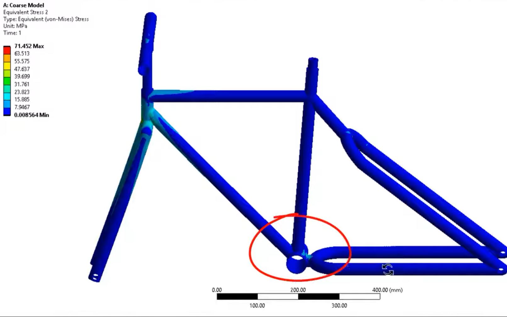 基于Ansys Mechanical的子模型应用案例(自行车框架)