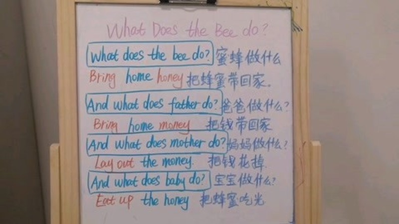 英语儿歌讲解 《whatdoesthebeedo》蜜蜂做什么 儿童英语