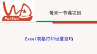 第四节课Excel表格打印设置技巧每天一节课项目赛力克别克