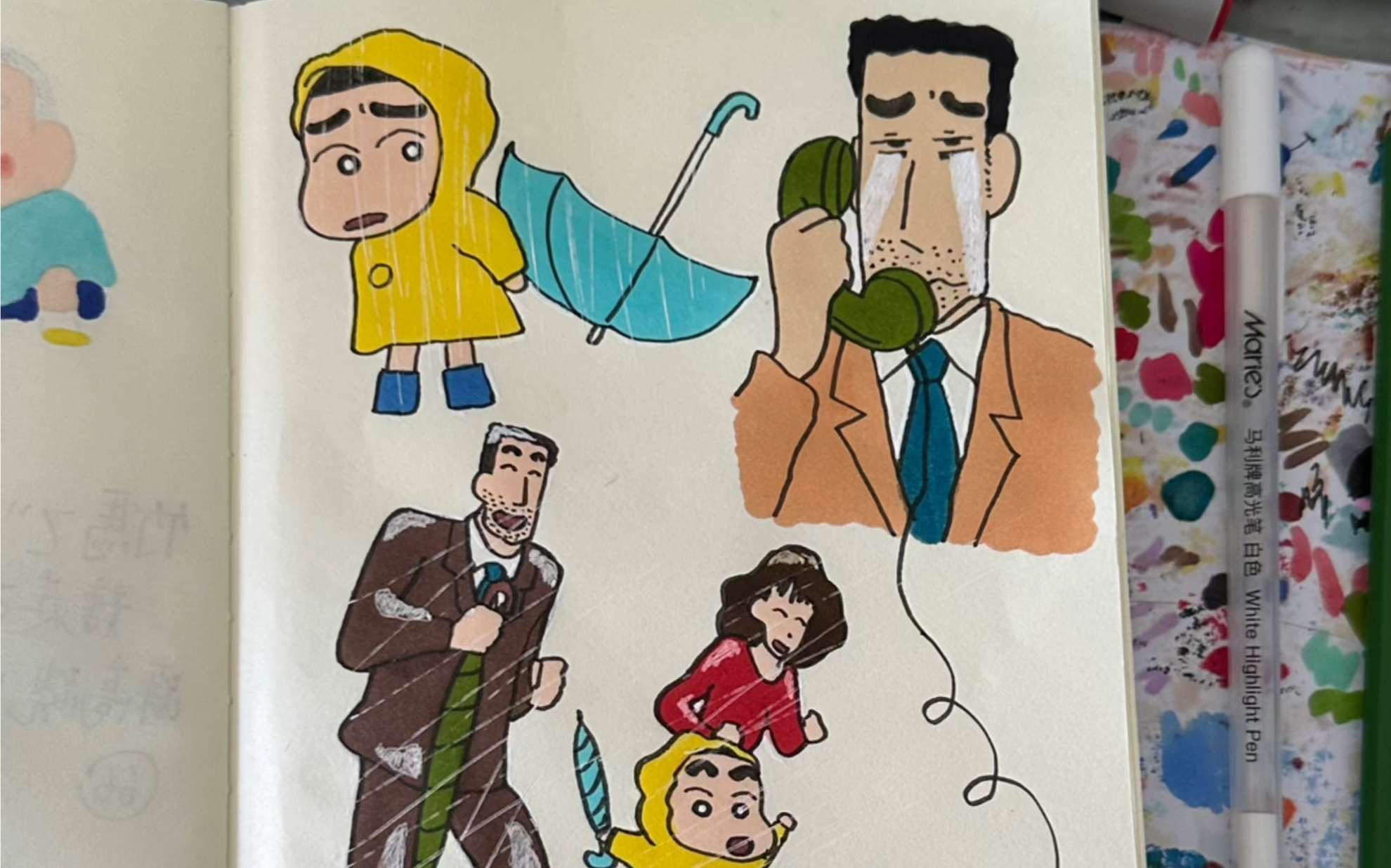 【绘画作品分享】挑战每天画一集蜡笔小新第83天啦!