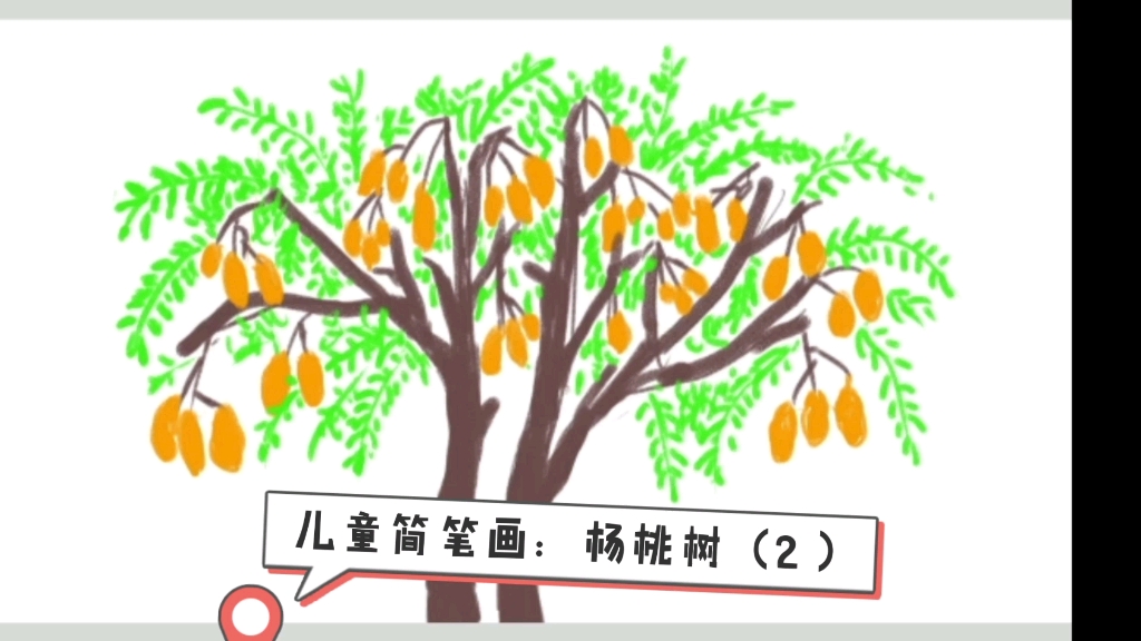 儿童简笔画:杨桃树(2)