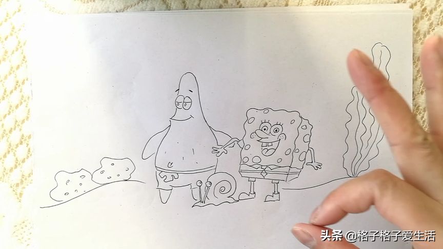 海绵宝宝和派大星的快乐周末!画起来～