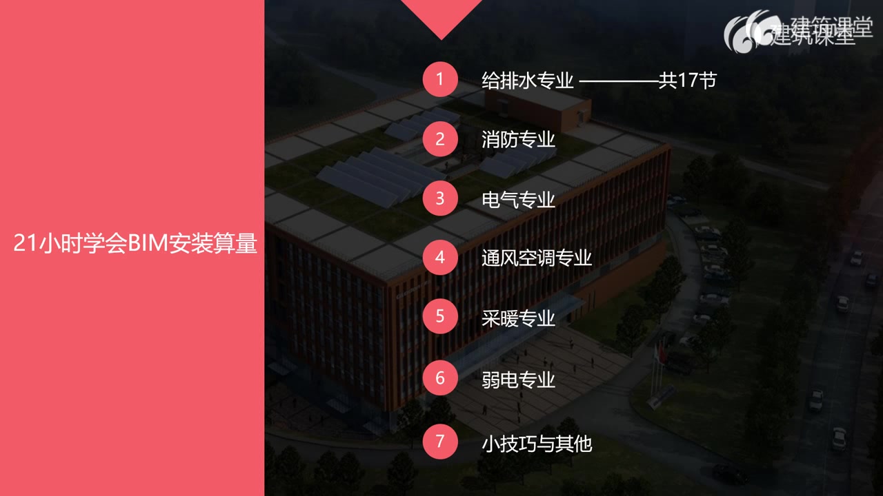 21小时从入门到精通-BIM安装算量-(给排水专业)