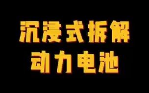 今天带你沉浸式拆解动力电池!