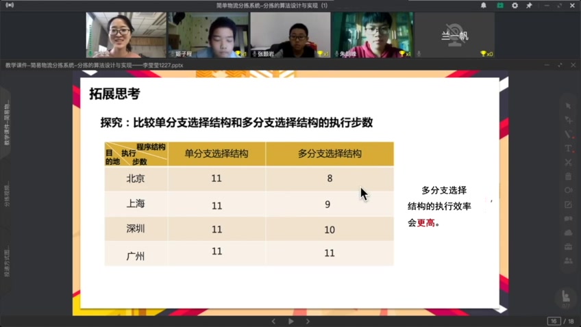 简单物流分拣系统--分拣的算法设计与程序实现