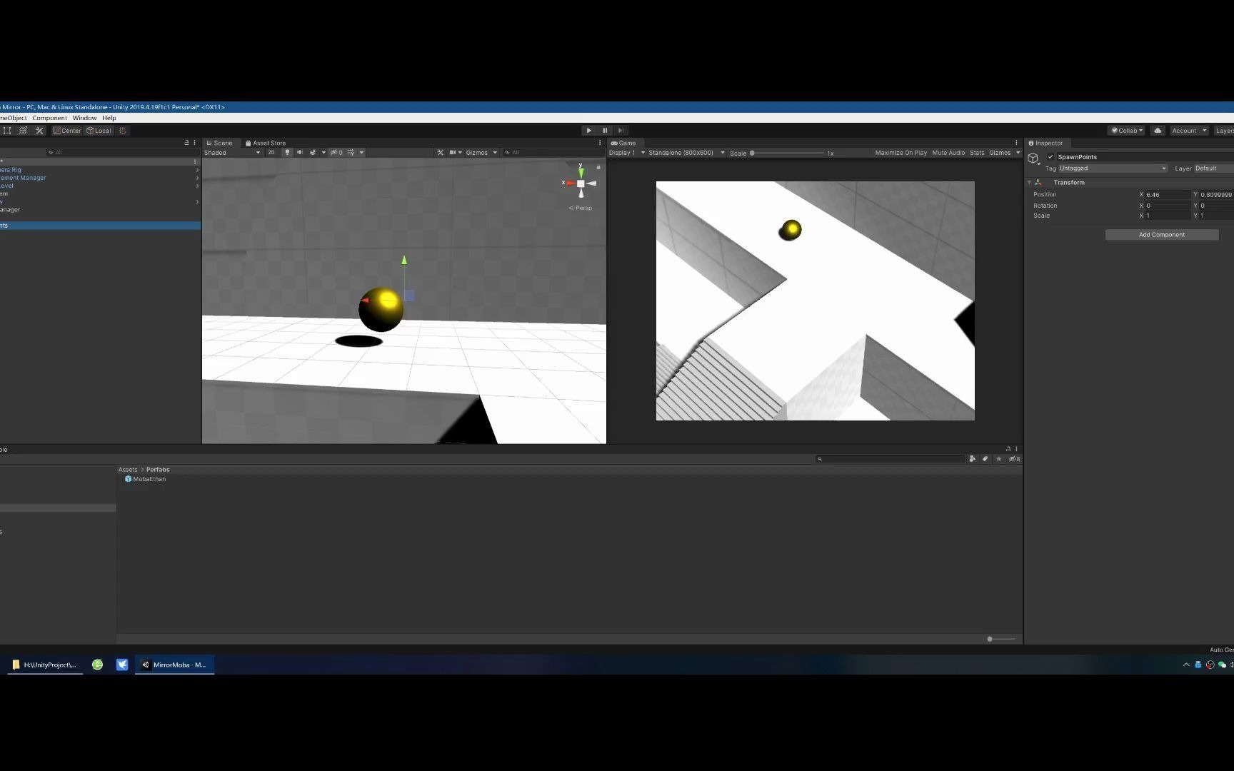 超简单!Unity+Mirror 局域网游戏开发 02 吃金球 [Command]实现客户端...