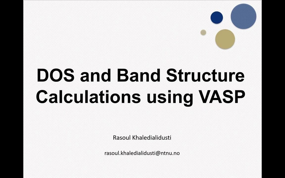 VASP计算状态密度及能带结构-DOS and Band Structure Calculation ...