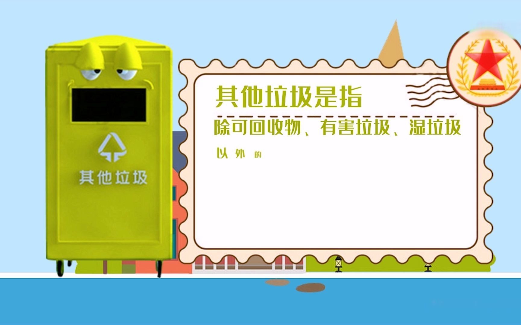 卡通垃圾分类小知识MG动画AE模板,新奇艺