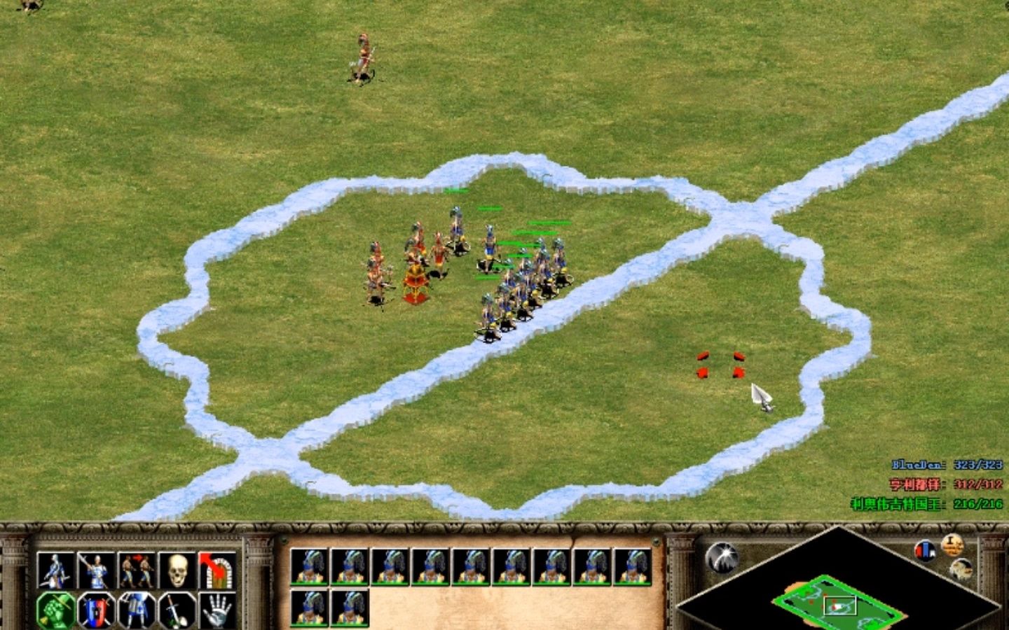 在帝国时代2里踢足球!帝国时代2自定义地图 帝国足球