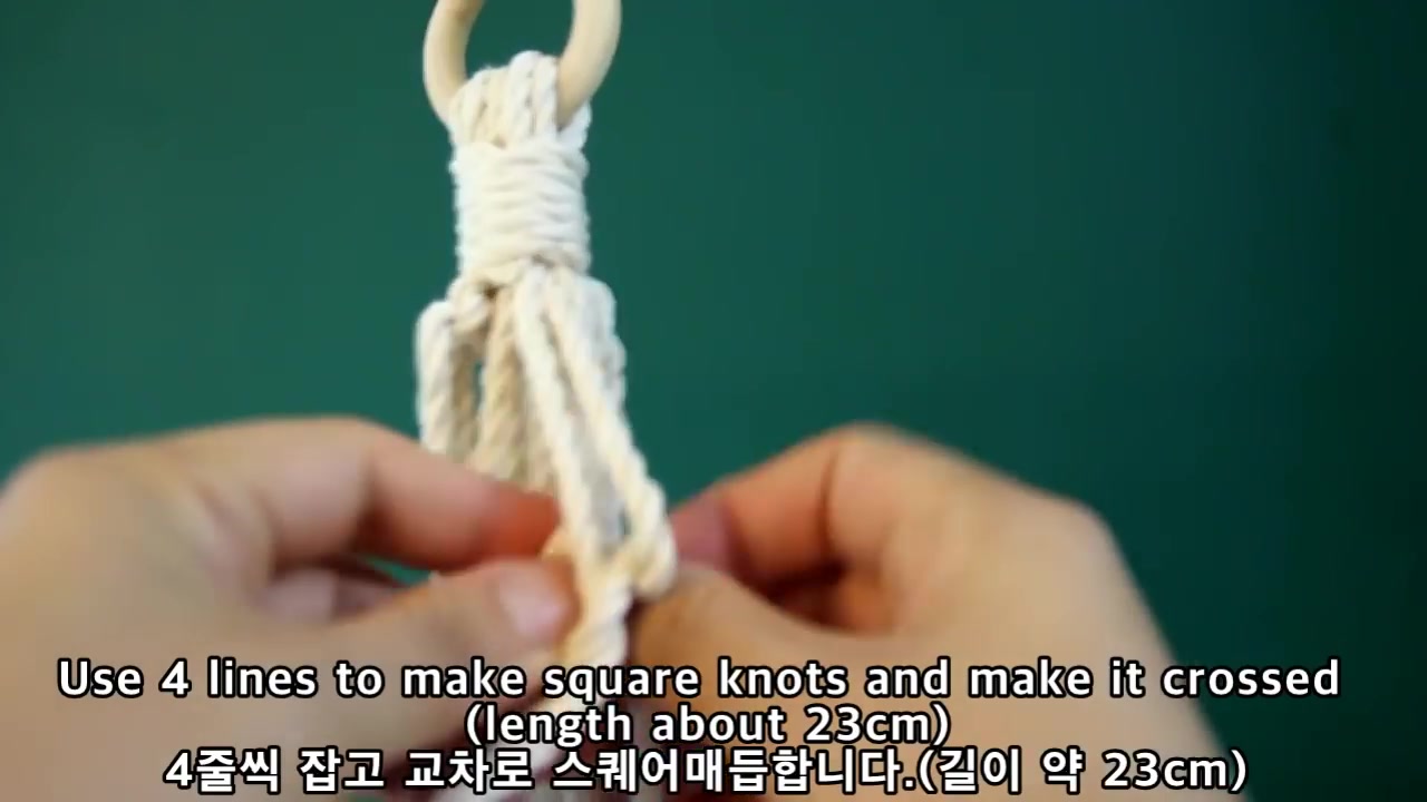 「夏薾」外网转载编绳案例教程分享【编绳吊篮】