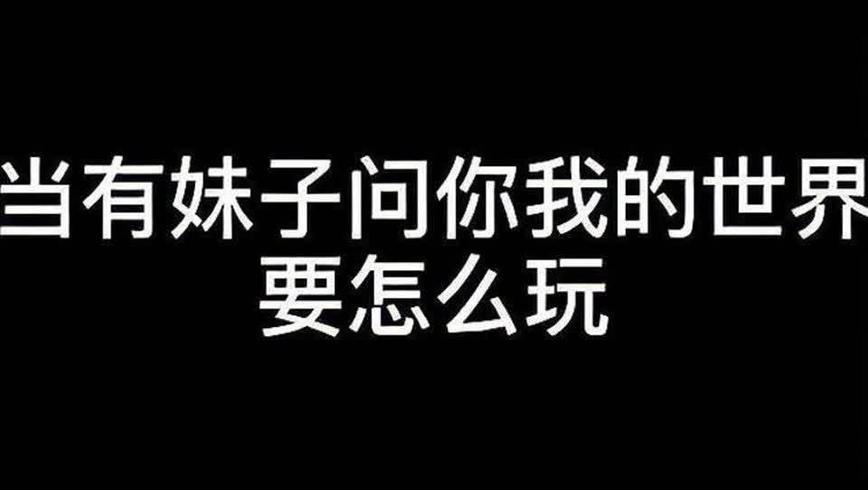 当有妹子问你我的世界怎么玩!我的世界