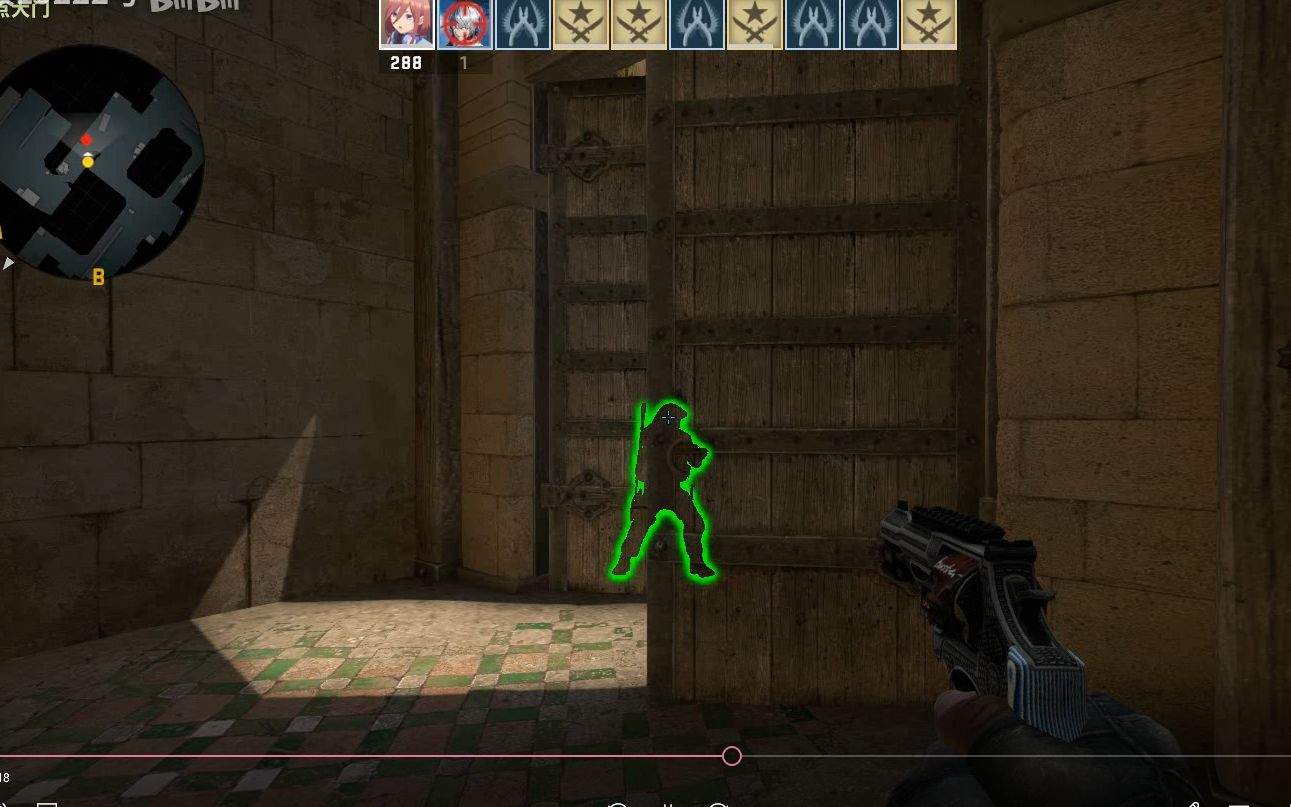 【CSGO】沙漠2VAC级的穿点教学,专克老六