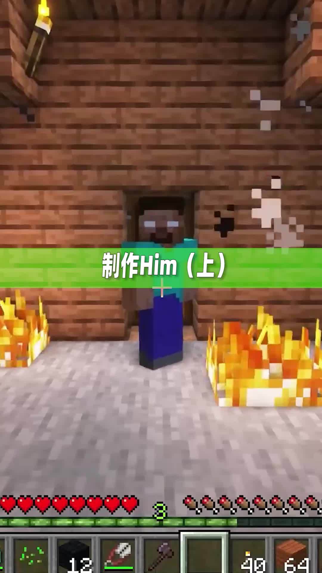 我的世界:教你在MC中如何召唤出Him!