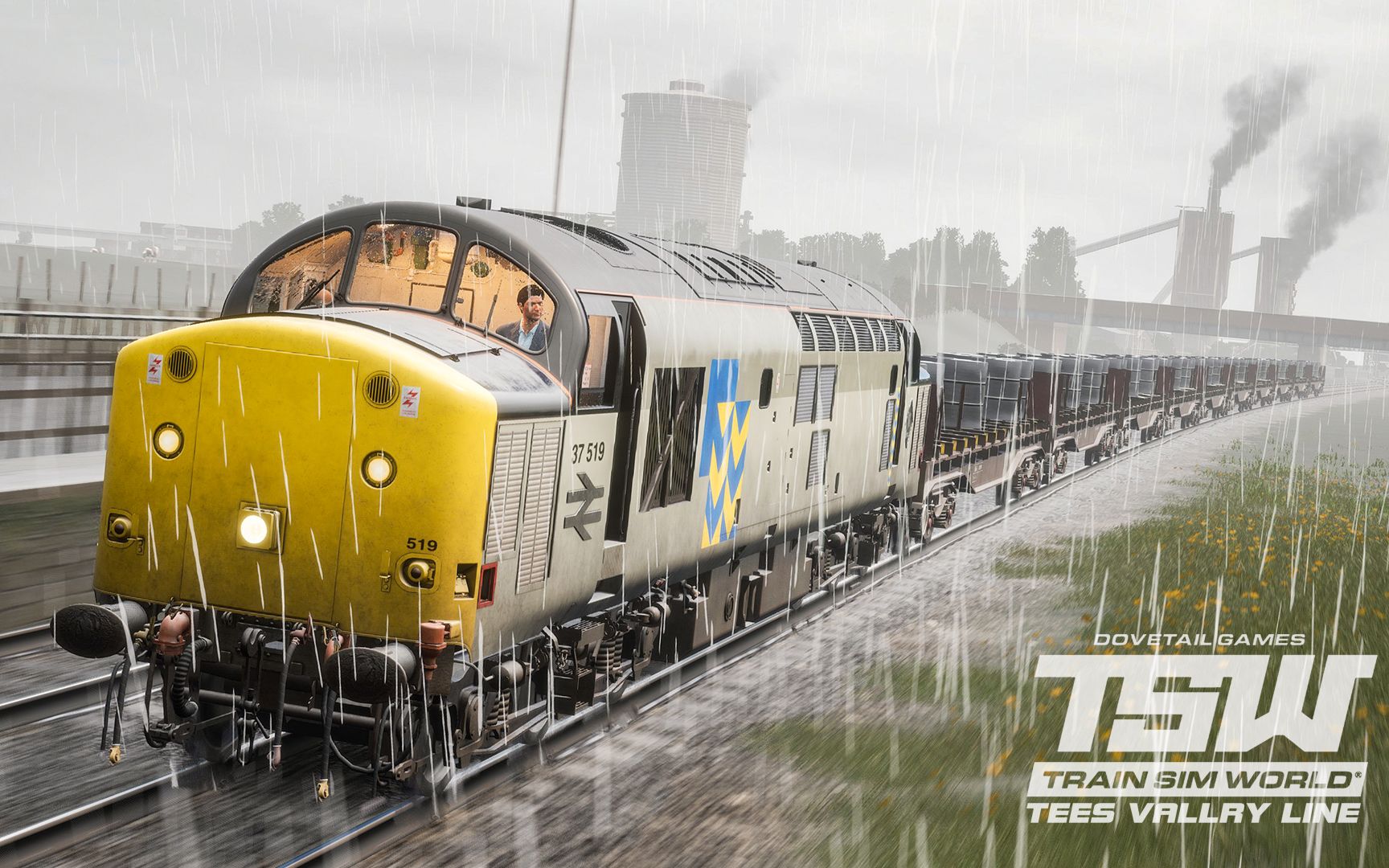 火车模拟世界 - 蒂斯谷线 #1:资本时间发车 驾驶Class37运送钢卷 | ...