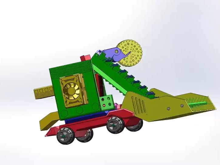 全自动化建筑废物粉碎机 3D大赛 数字建模