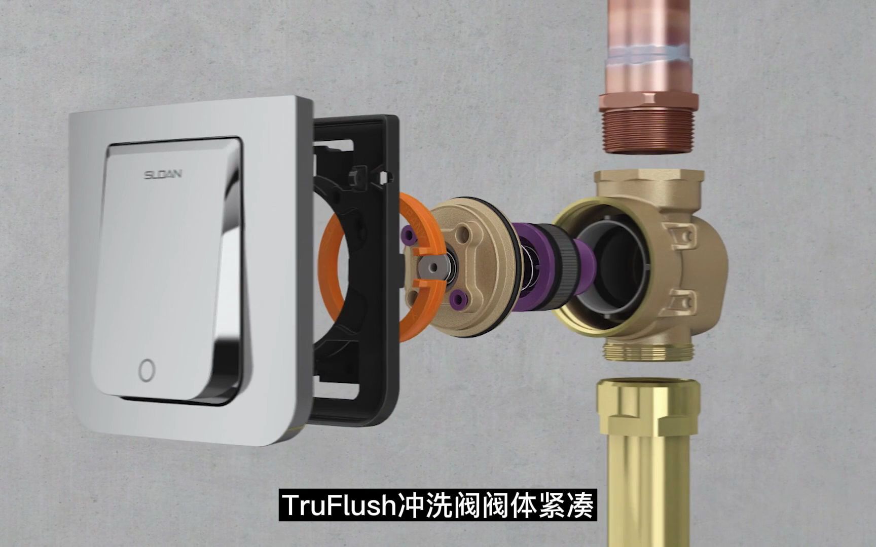 面向全球商用市场的新型暗装冲洗阀 Sloan TruFlush flushometer(英音...