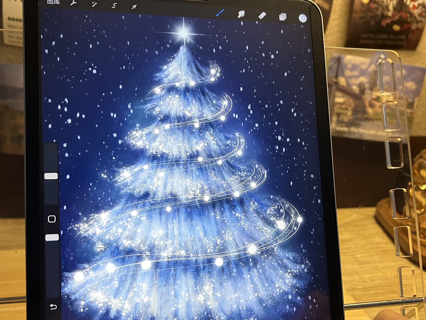 【procreate绘画教程】下雪了,一起来画个圣诞树吧