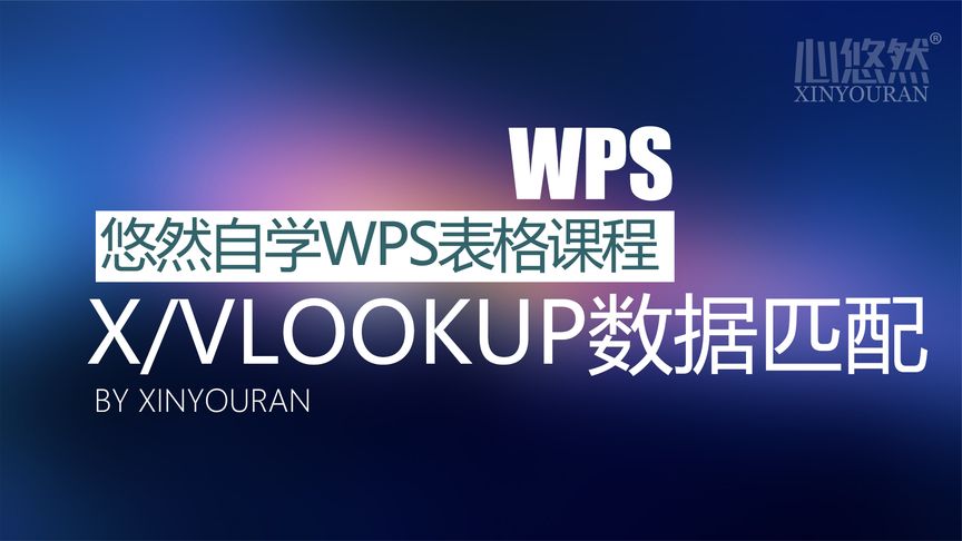 execl两个表格数据匹配XLOOKUP与VLOOKUP的区别@心悠然自学