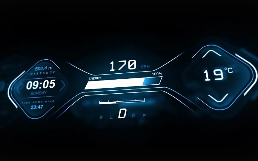 AE模板-200种未来数字科技感电动汽车UI界面图形动画