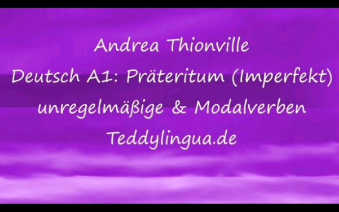 少儿德语四:A1 不规则动词和情态动河的过去式