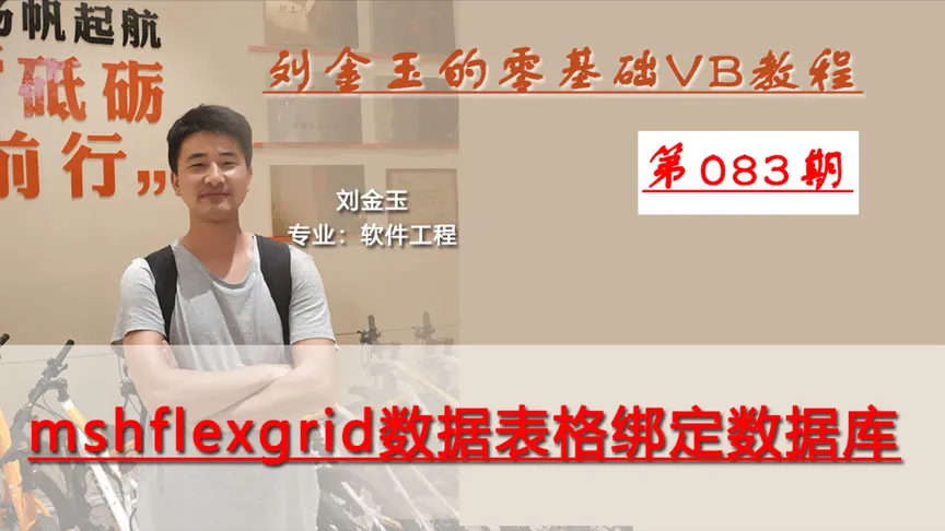 零基础VB教程083期:mshflexgrid数据表格绑定数据库