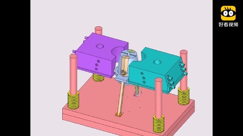 滑块提升模拟动画,看看这个模具是如何设计的