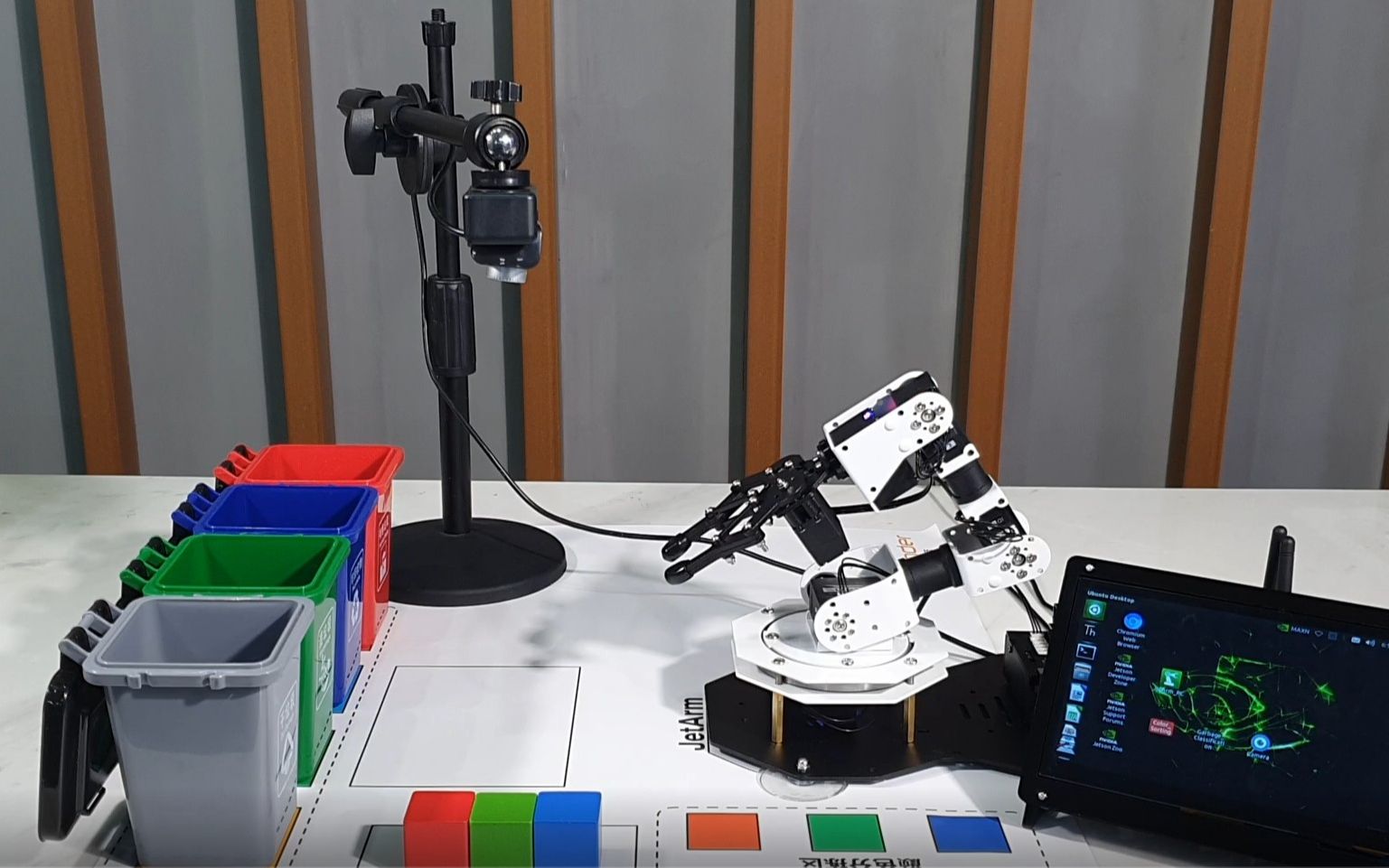 AI智能颜色分拣机 械臂机械爪