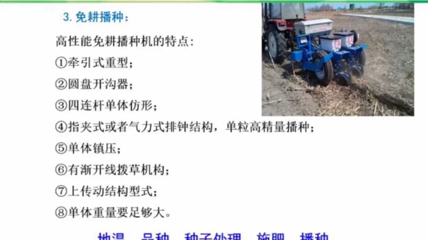 保护性耕作秸秆归行技术模式和条带耕作技术模式