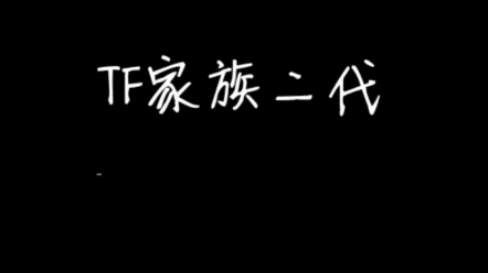 TF家族二代的故事
