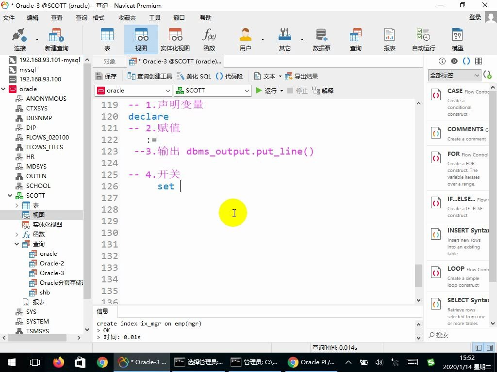 Oracle PL/SQL 循环和判断