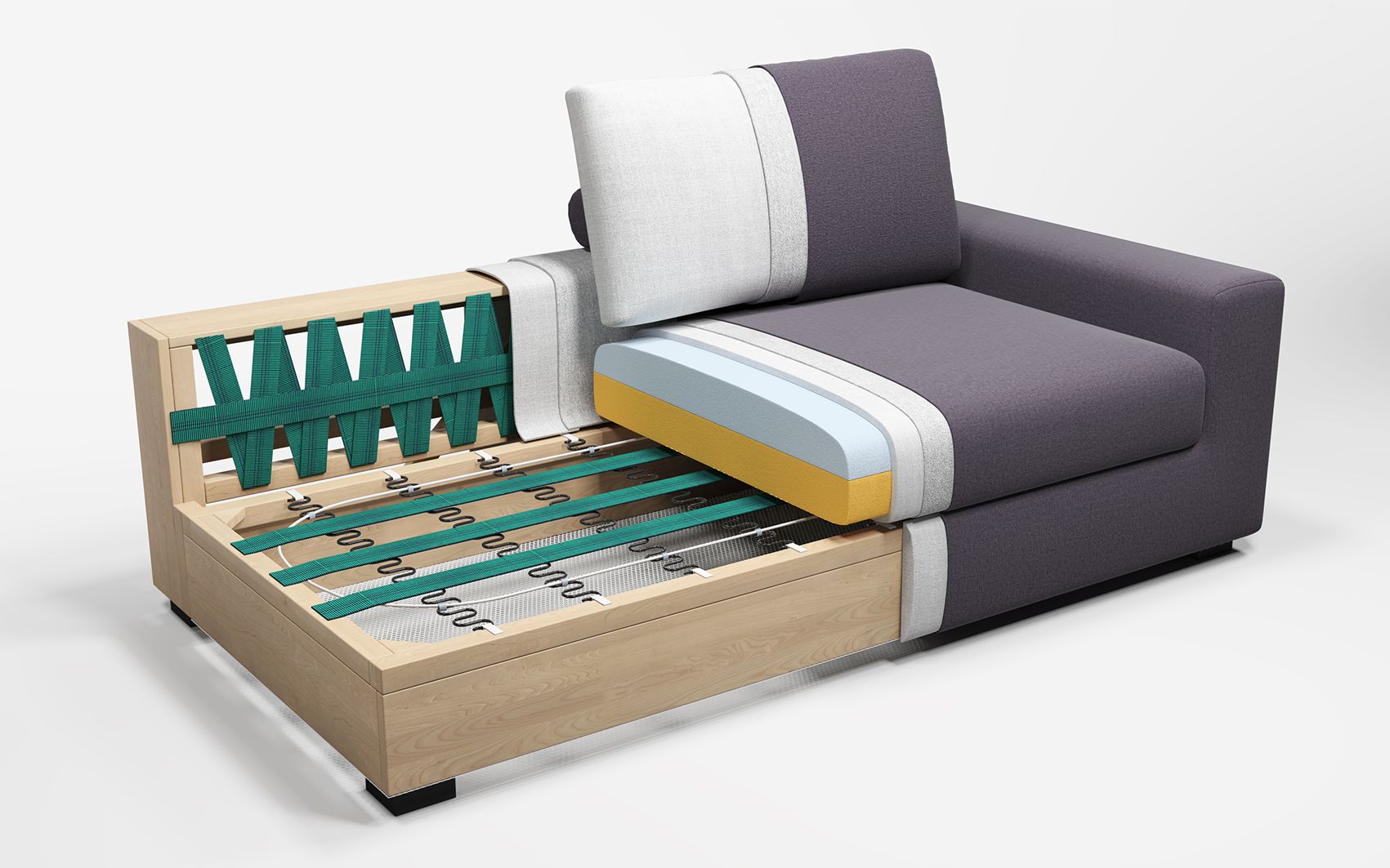 №140 布艺沙发建模过程