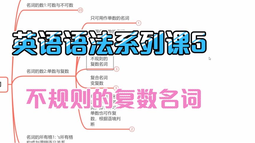 继续更,语法系列课,不规则的复数名词有哪些,备考必须掌握的