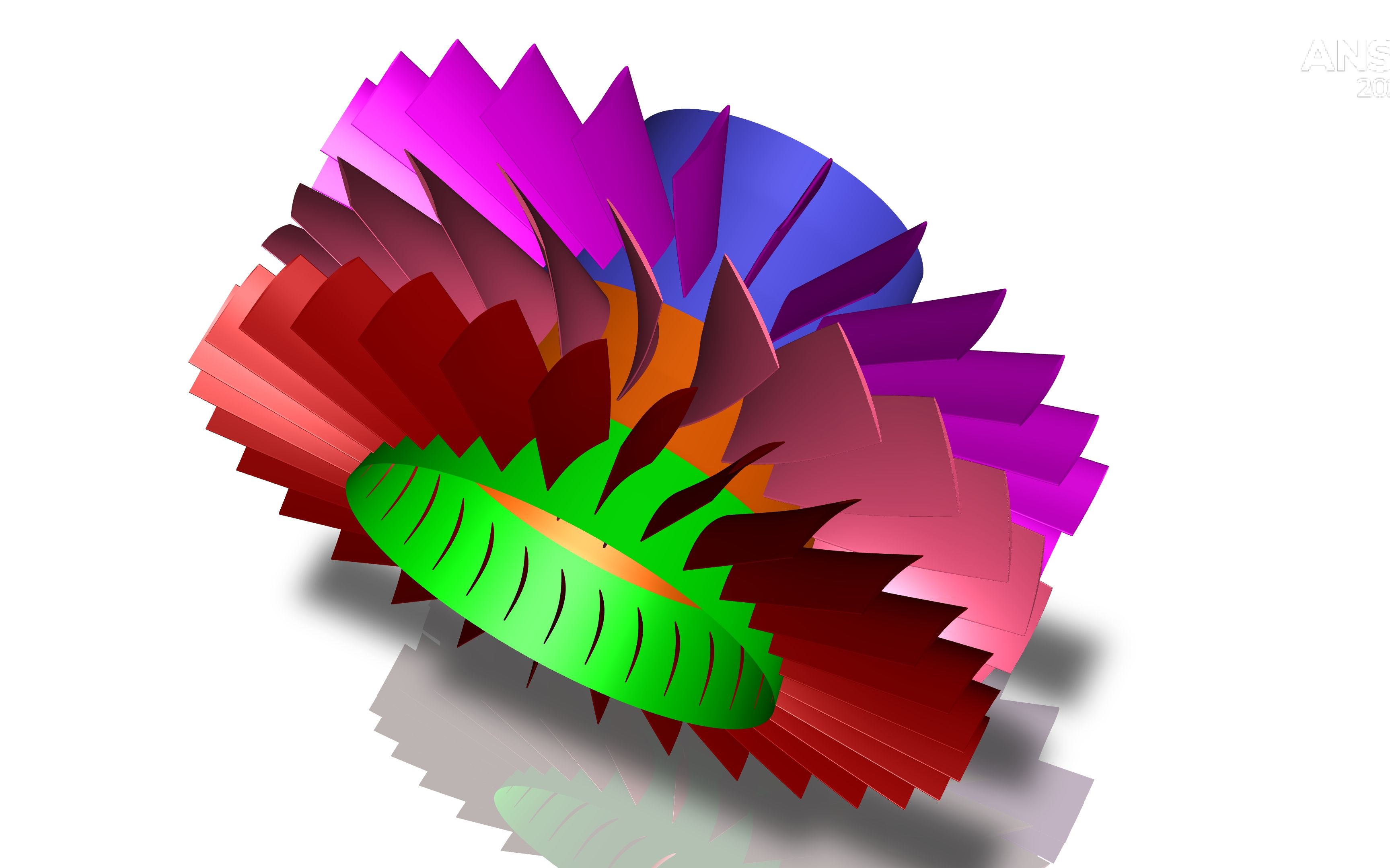 【Fluent2021R1官方案例】第10章:叶片排稳态瞬态运动网格交界面设置