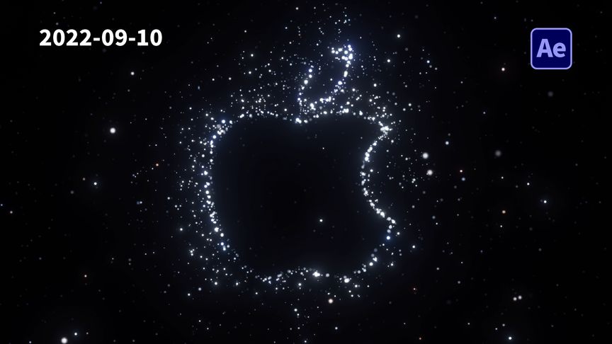 【AE教程】深邃!苹果九月动态LOGO来了!纯AE制作,100%学会