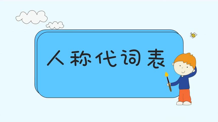 人称代词和物主代词表格讲解