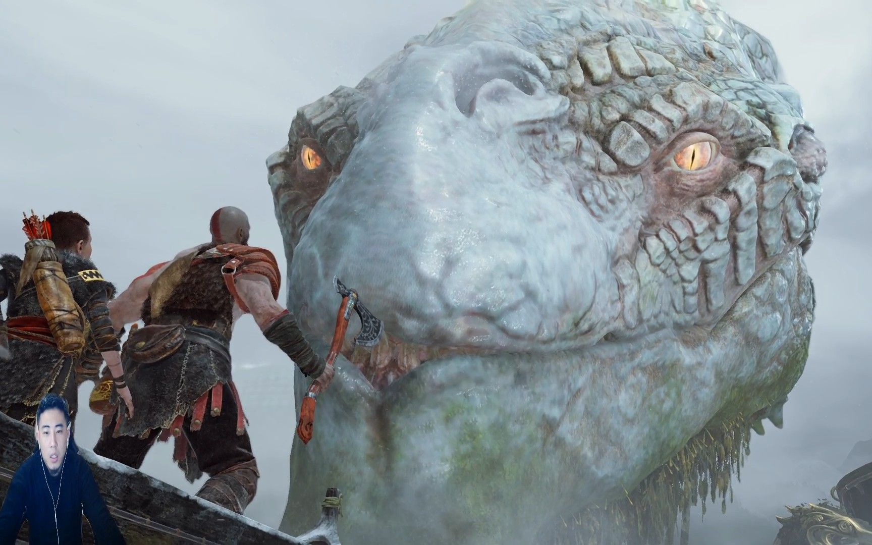 ...世界一圈,巨大无比的世界之蛇,扔个斧头就出来了?_单机游戏热门视频