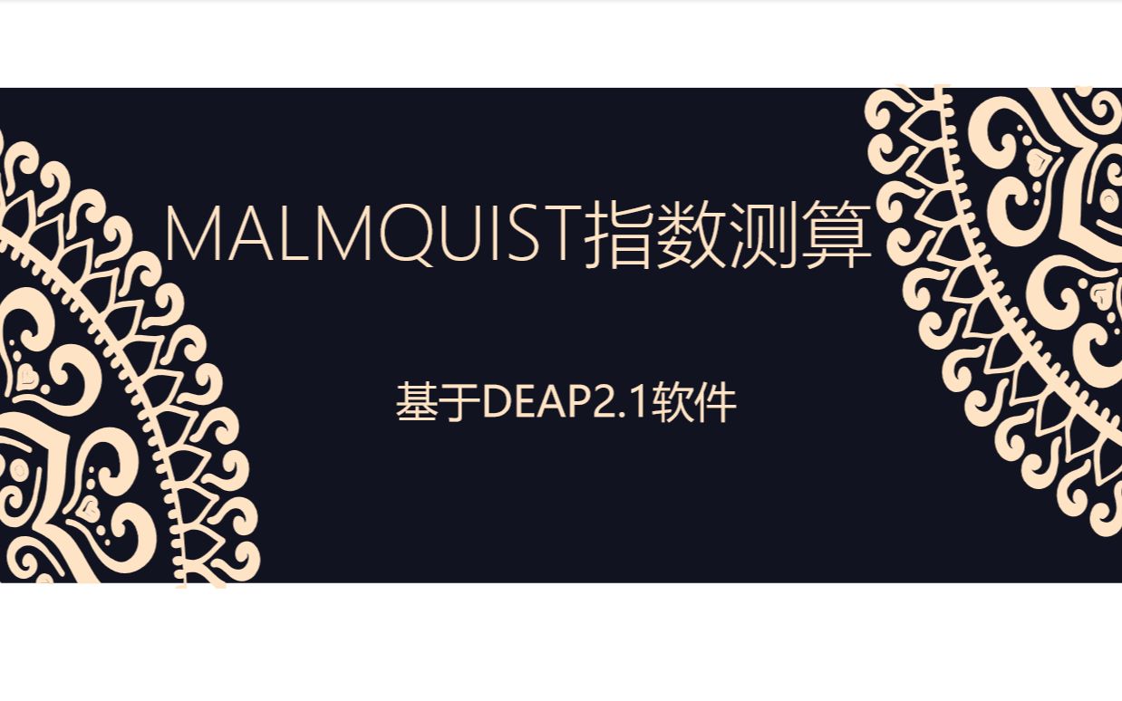 DEA学习(1)MALMQUIST指数及DEAP2.1操作教程