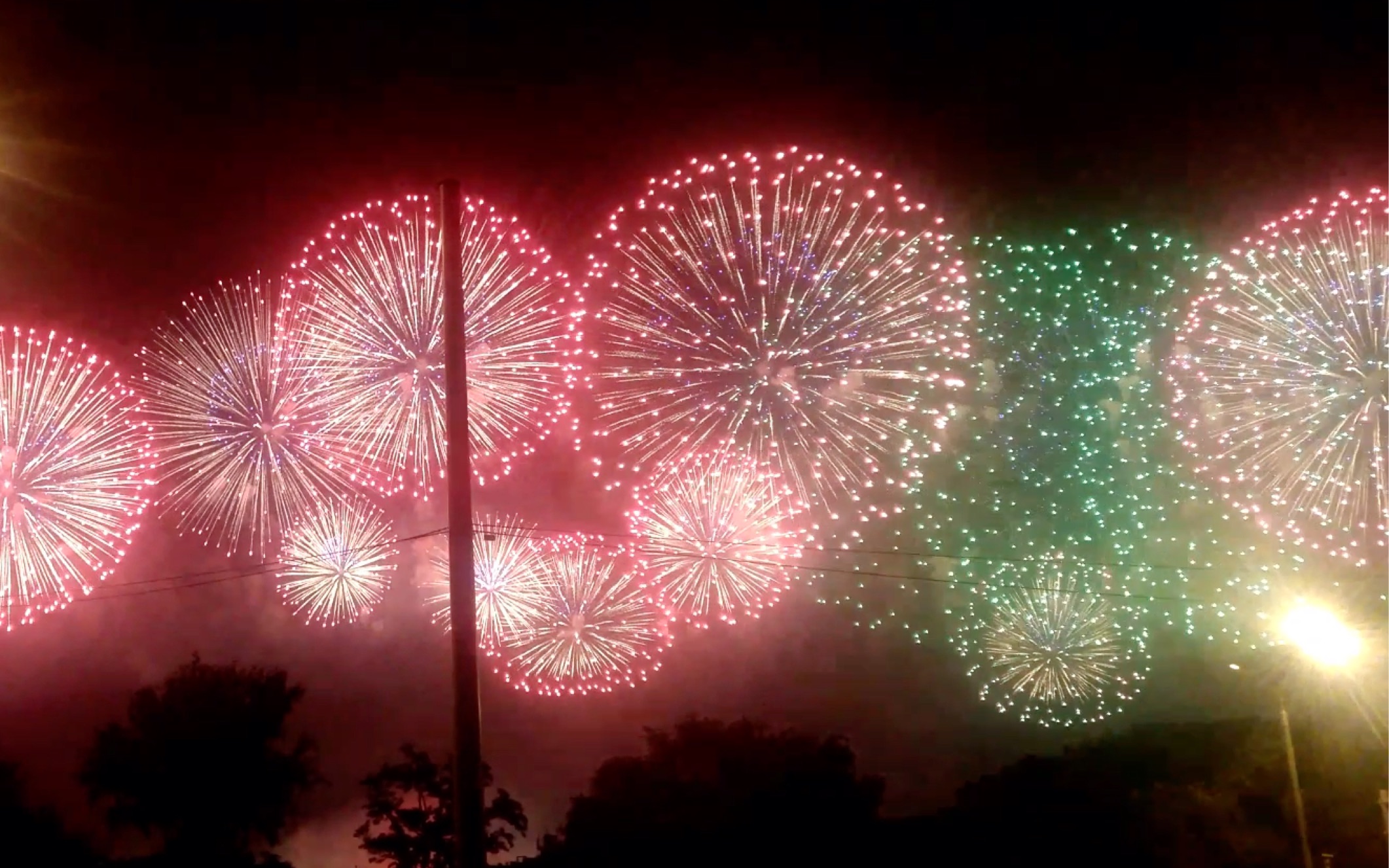 国庆烟花现场视频