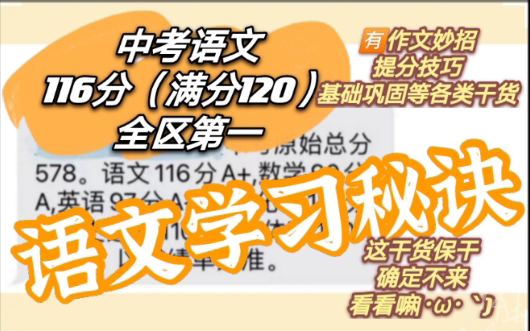 语文全区第一带你快速上分|初中生必看|高效提分|冲刺中考